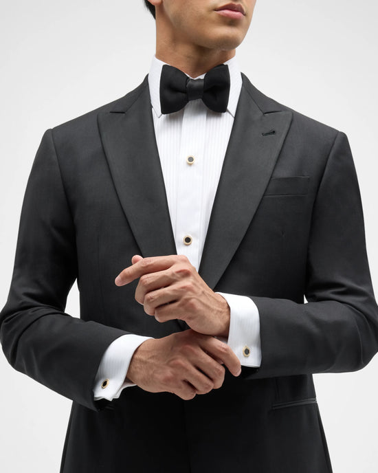Black Onyx & Diamond 18K Gold Tuxedo Studs & Cufflinks Set – Jan Leslie