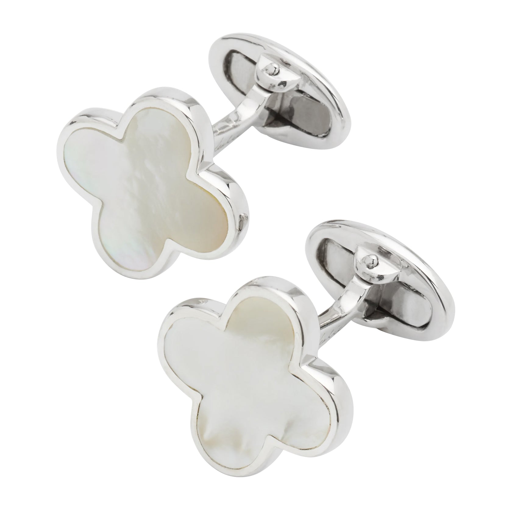 Sterling Silver and Gemstone Four Leaf Clover Cufflinks – Jan Leslie