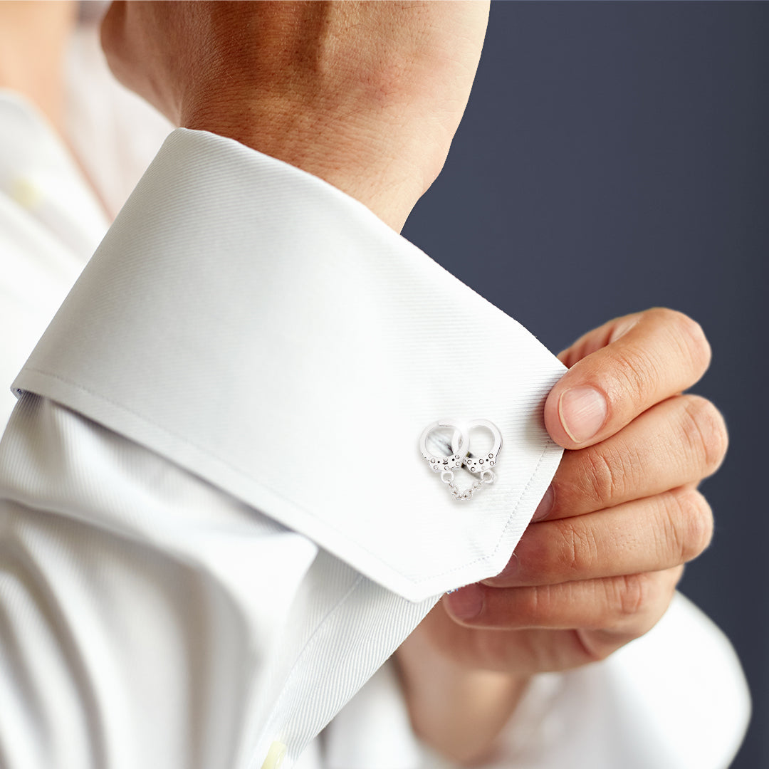 Sterling Silver Handcuff Cufflinks - Designer Gifts from Jan Leslie