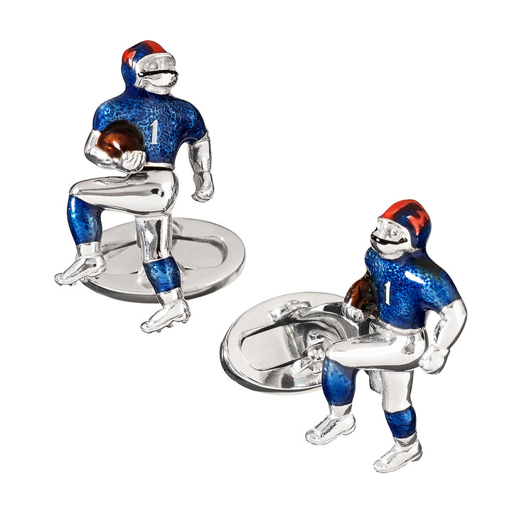 Sterling Silver Moveable Football Player Cufflinks – Jan Leslie