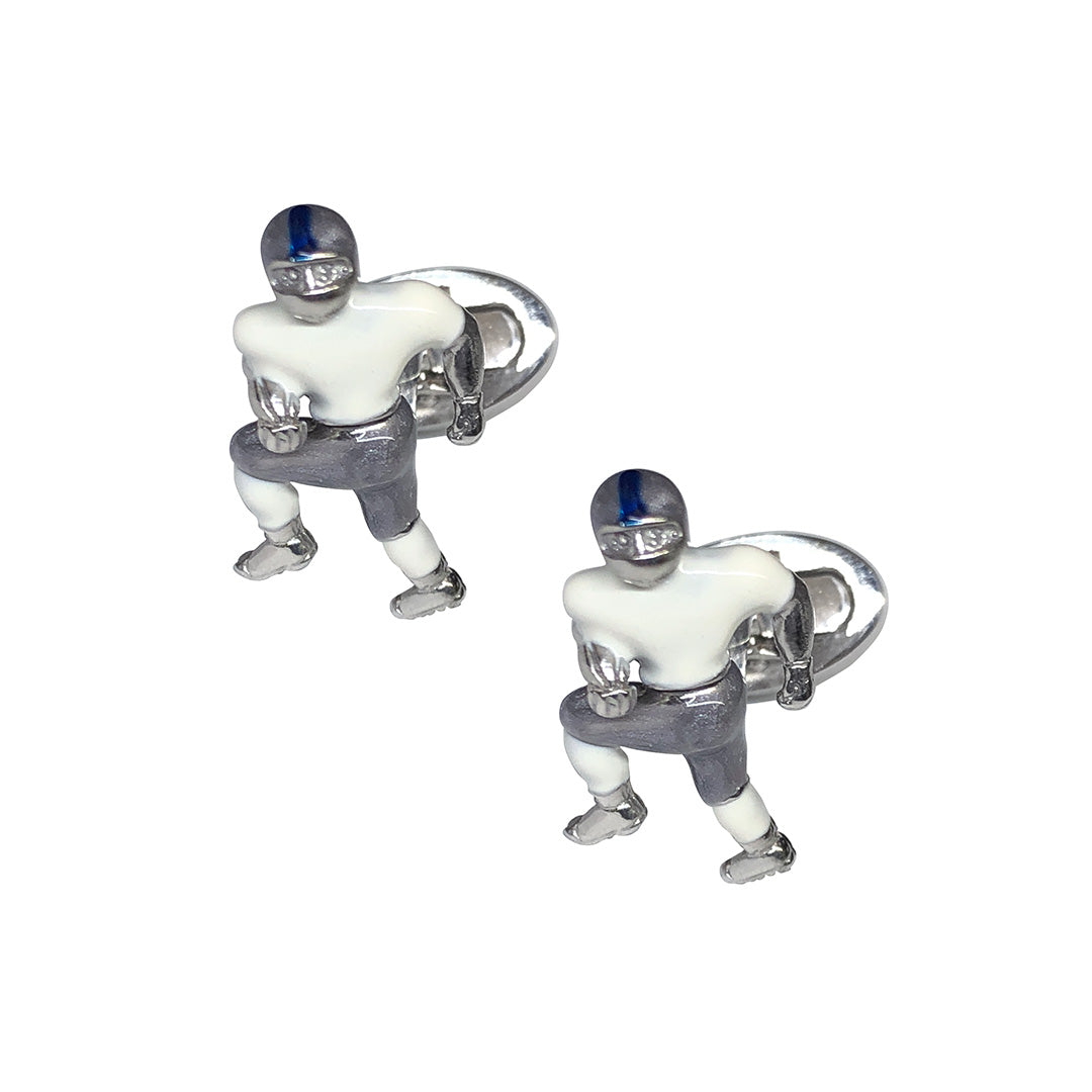 Sterling Silver Moveable Football Player Cufflinks – Jan Leslie